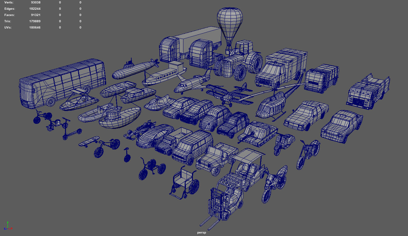 Low Poly Vehicle Pack 01 - 3D Model by ViperJr3D