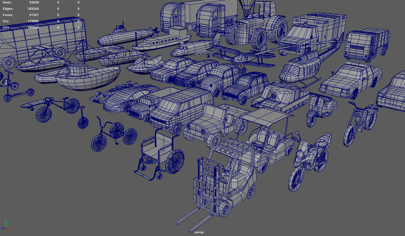 Low Poly Vehicle Pack 01 - 3D Model by ViperJr3D