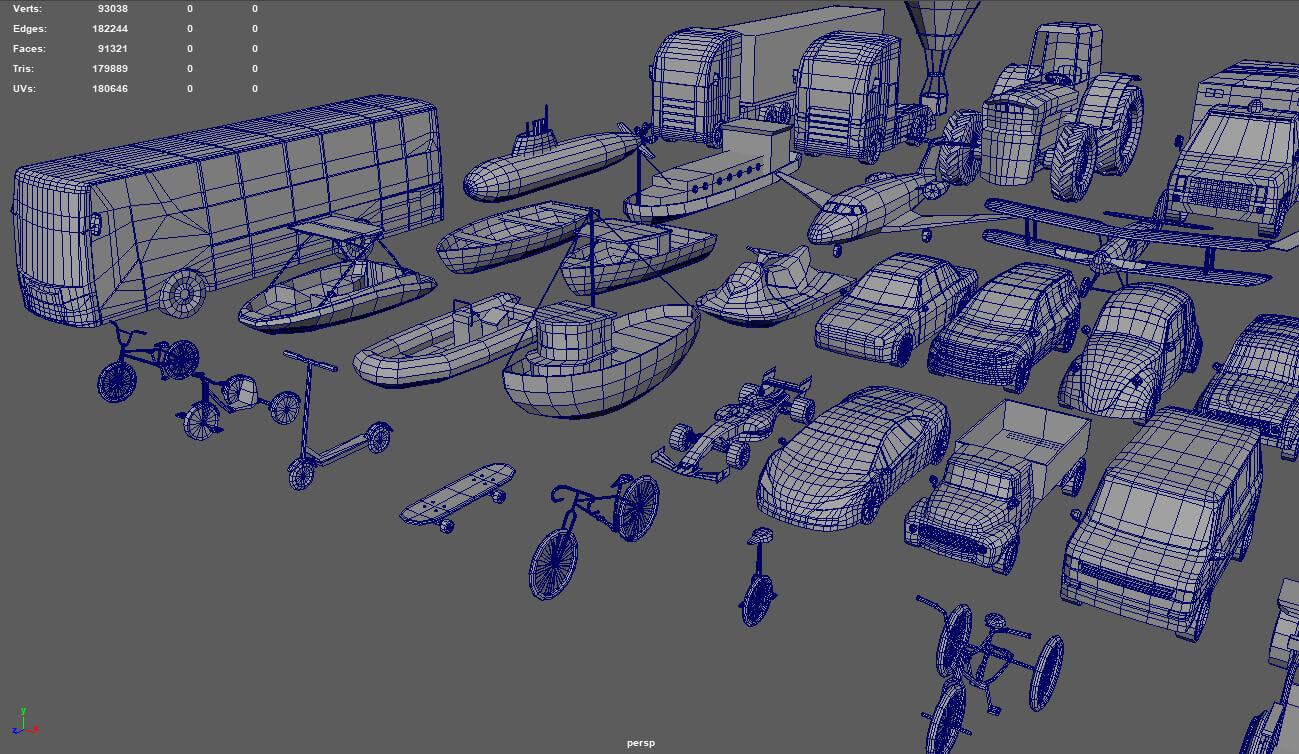 Low Poly Vehicle Pack 01 - 3D Model by ViperJr3D