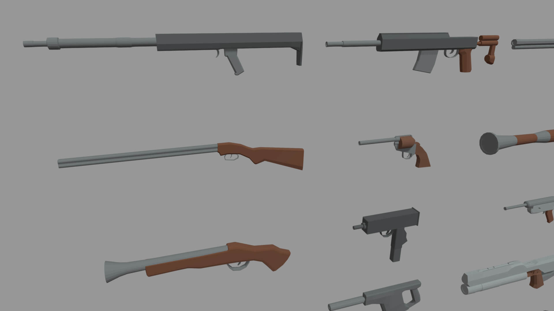 Low Poly Weapon Pack 01 - 3D Model by ViperJr3D