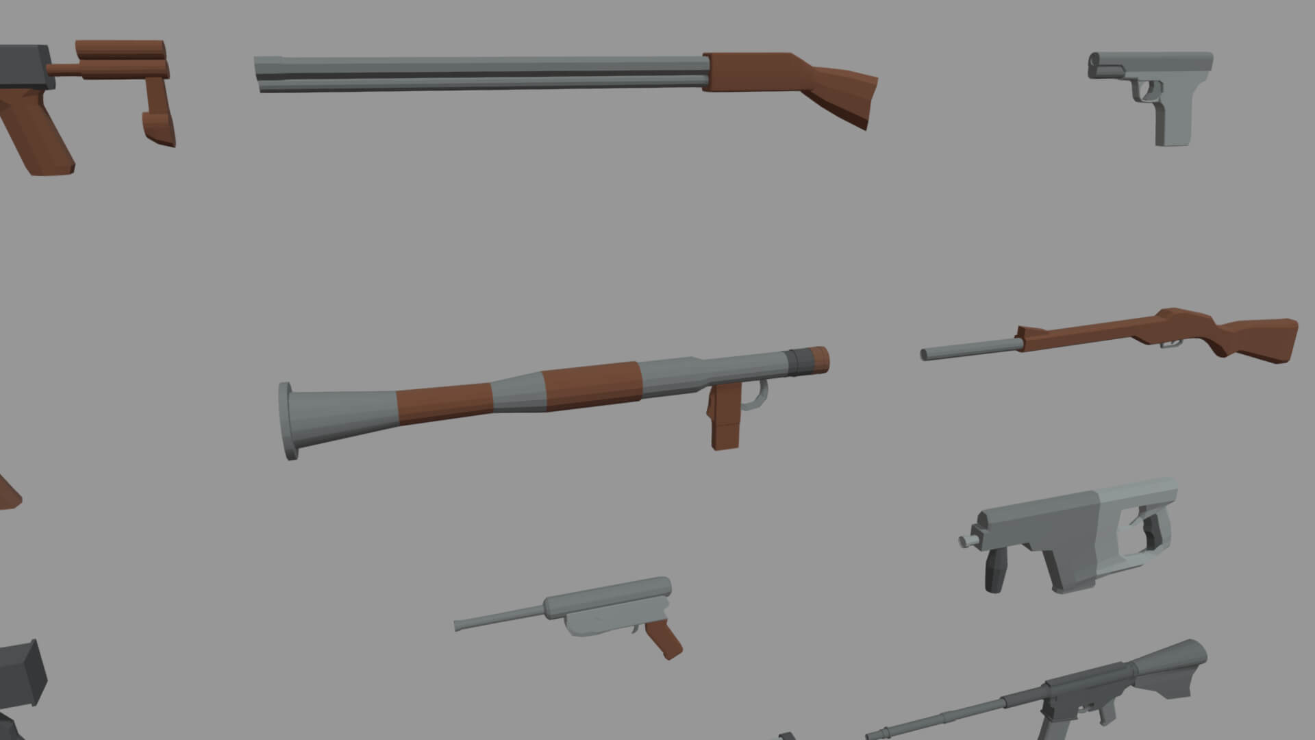 Low Poly Weapon Pack 01 - 3D Model by ViperJr3D