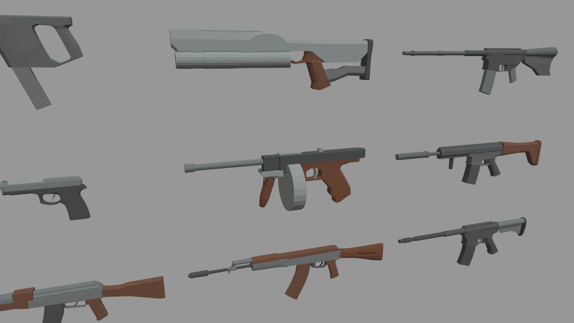 Low Poly Weapon Pack 01 - 3D Model by ViperJr3D