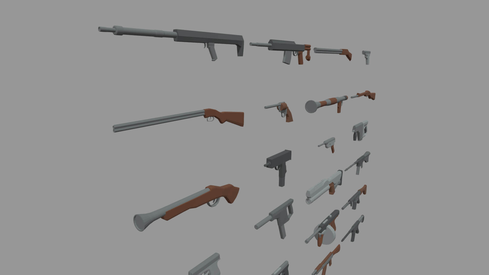 Low Poly Weapon Pack 01 - 3D Model by ViperJr3D