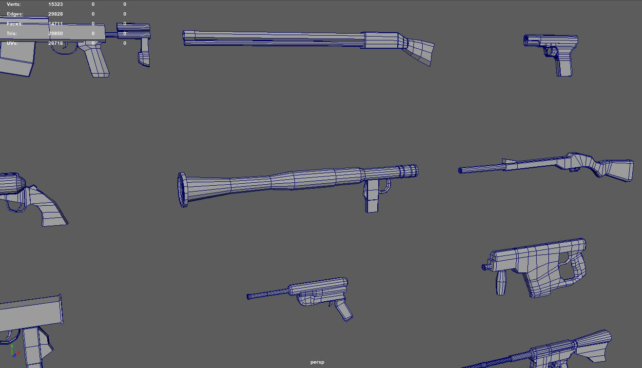Low Poly Weapon Pack 01 - 3D Model by ViperJr3D
