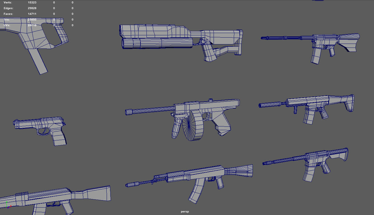 Low Poly Weapon Pack 01 - 3D Model by ViperJr3D
