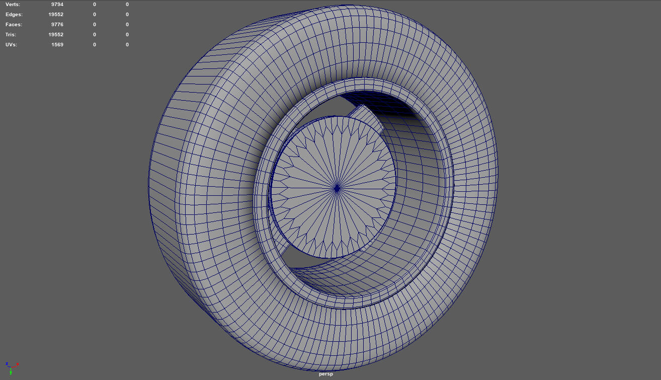 Low Poly Wheel 01 - 3D Model by ViperJr3D