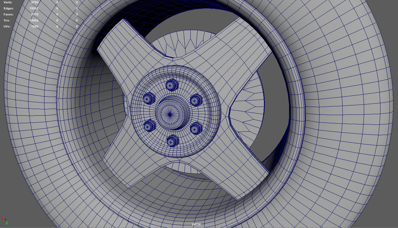 Low Poly Wheel 01 - 3D Model by ViperJr3D