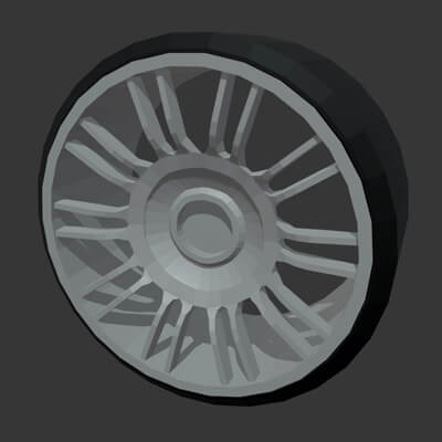 Low Poly Wheel 02 - 3D Model by ViperJr3D