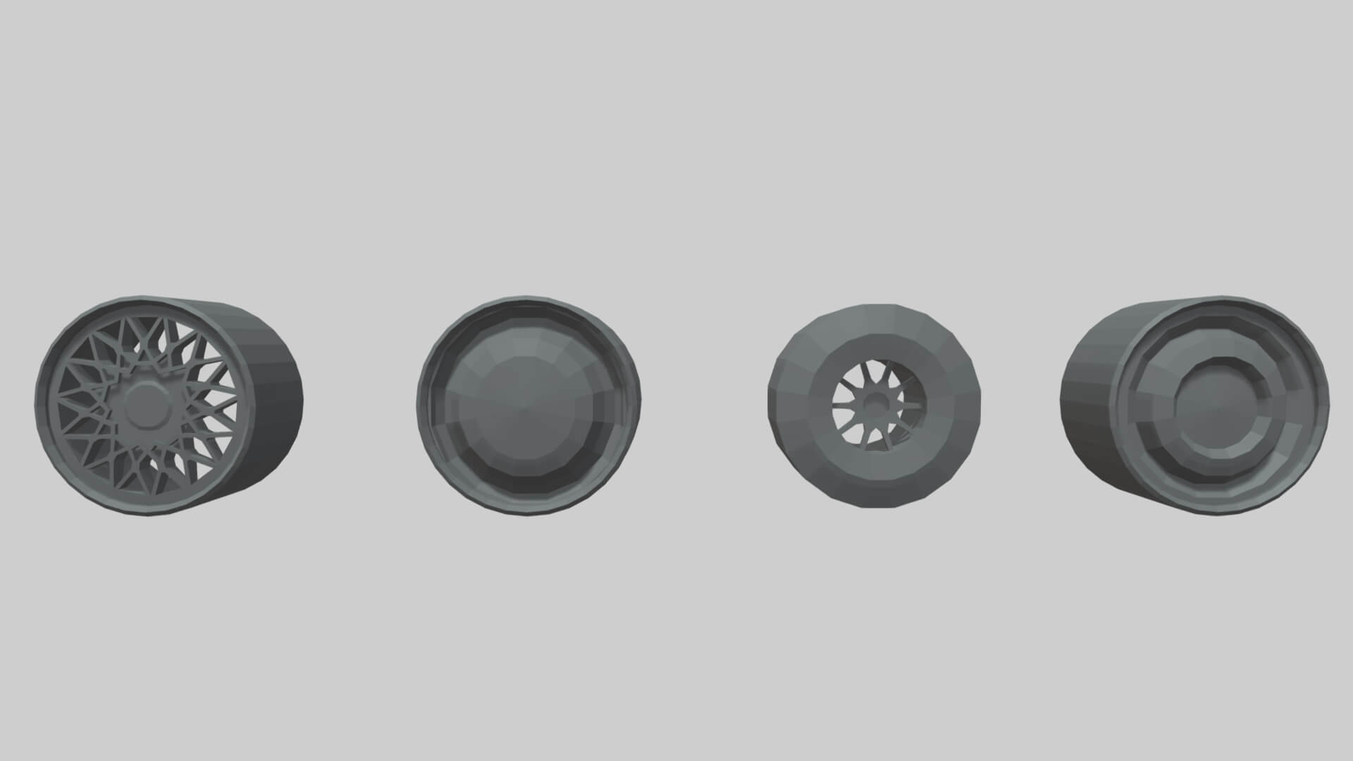 Low Poly Wheel Pack 01 - 3D Model by ViperJr3D