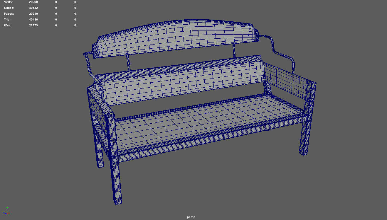 Low Poly White Wood Bench - 3D Model by ViperJr3D