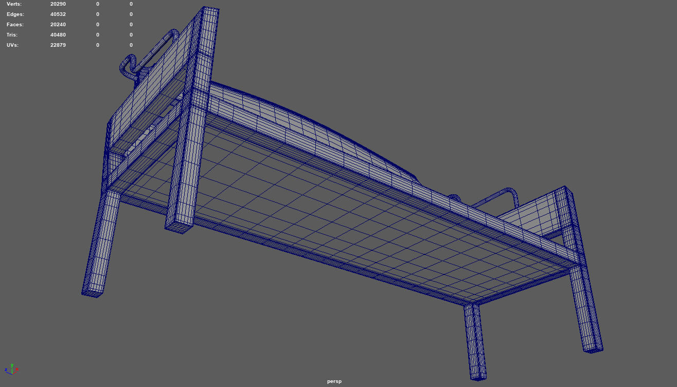 Low Poly White Wood Bench - 3D Model by ViperJr3D