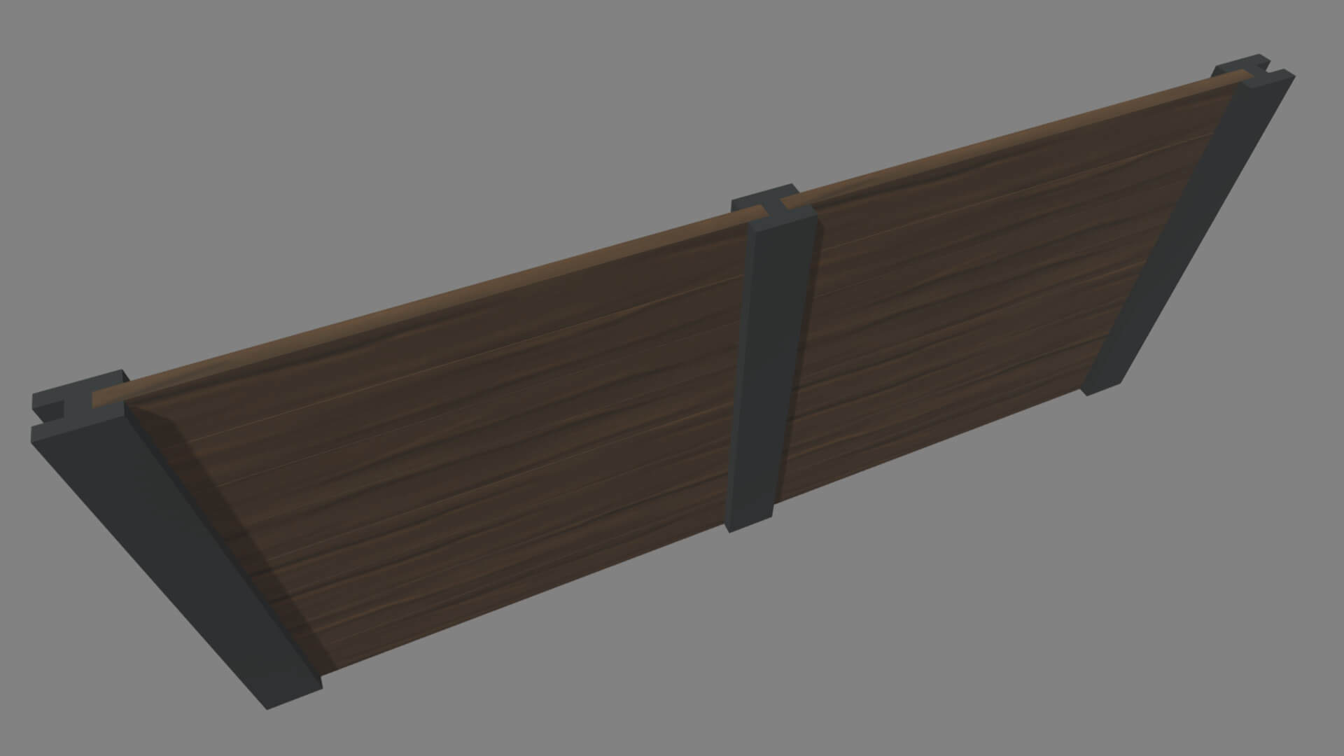 Low Poly Wooden Fence - 3D Model by ViperJr3D