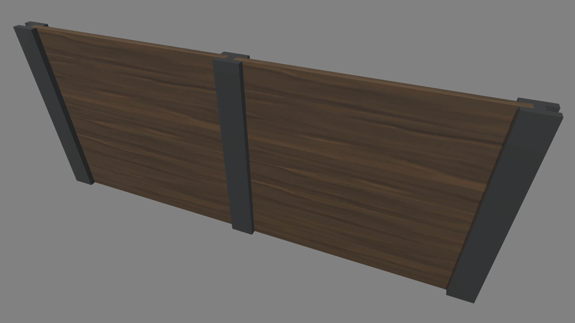 Low Poly Wooden Fence - 3D Model by ViperJr3D