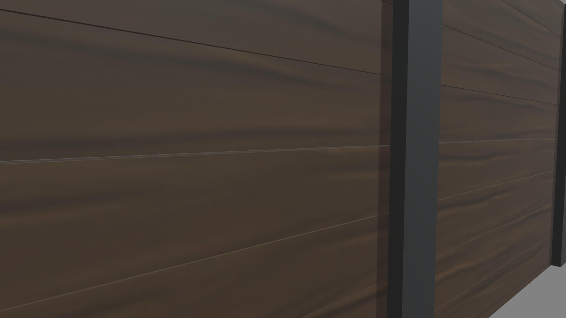 Low Poly Wooden Fence - 3D Model by ViperJr3D