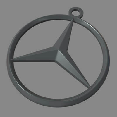 Mercedes Benz Key Ring Chain - 3D Model by ViperJr3D