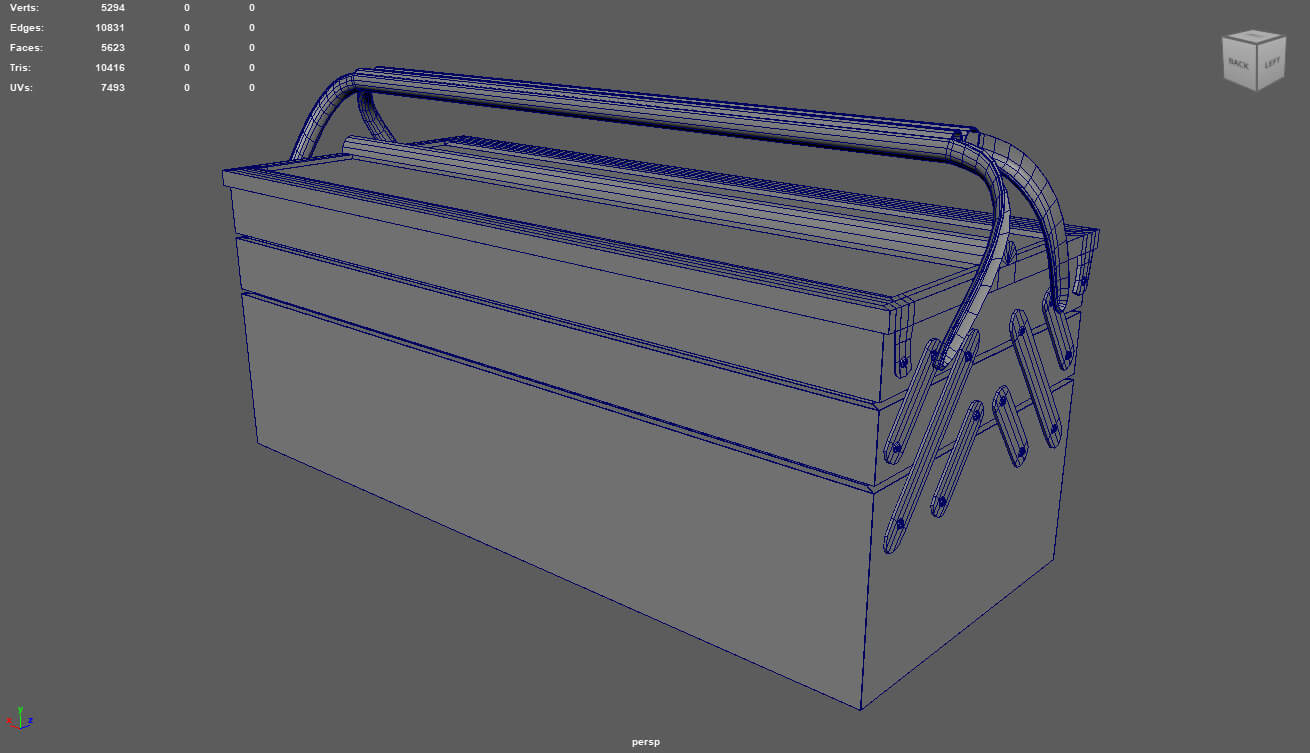 Metal Cantilever Toolbox - 3D Model by ViperJr3D