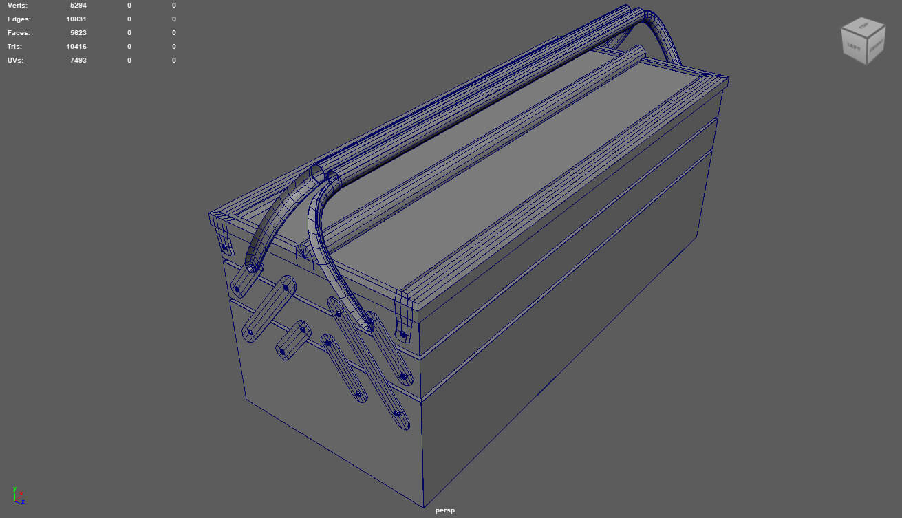 Metal Cantilever Toolbox - 3D Model by ViperJr3D