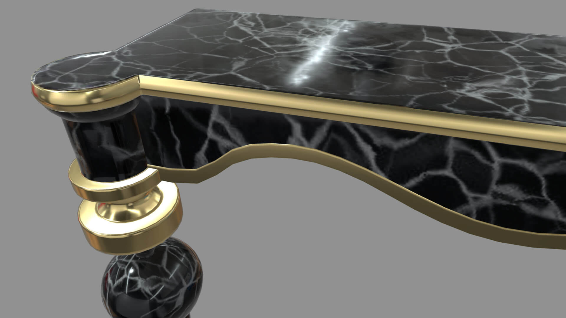 Modern Luxury Console Table - 3D Model by ViperJr3D