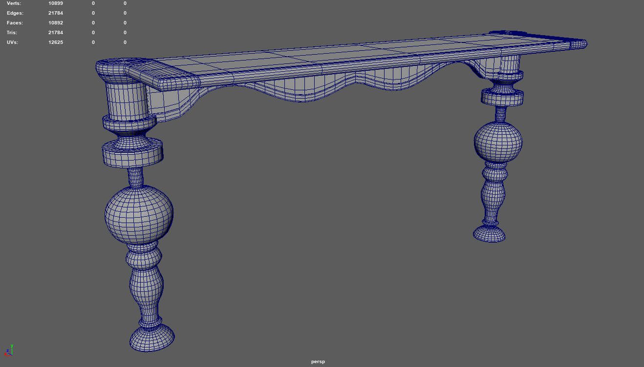 Modern Luxury Console Table - 3D Model by ViperJr3D