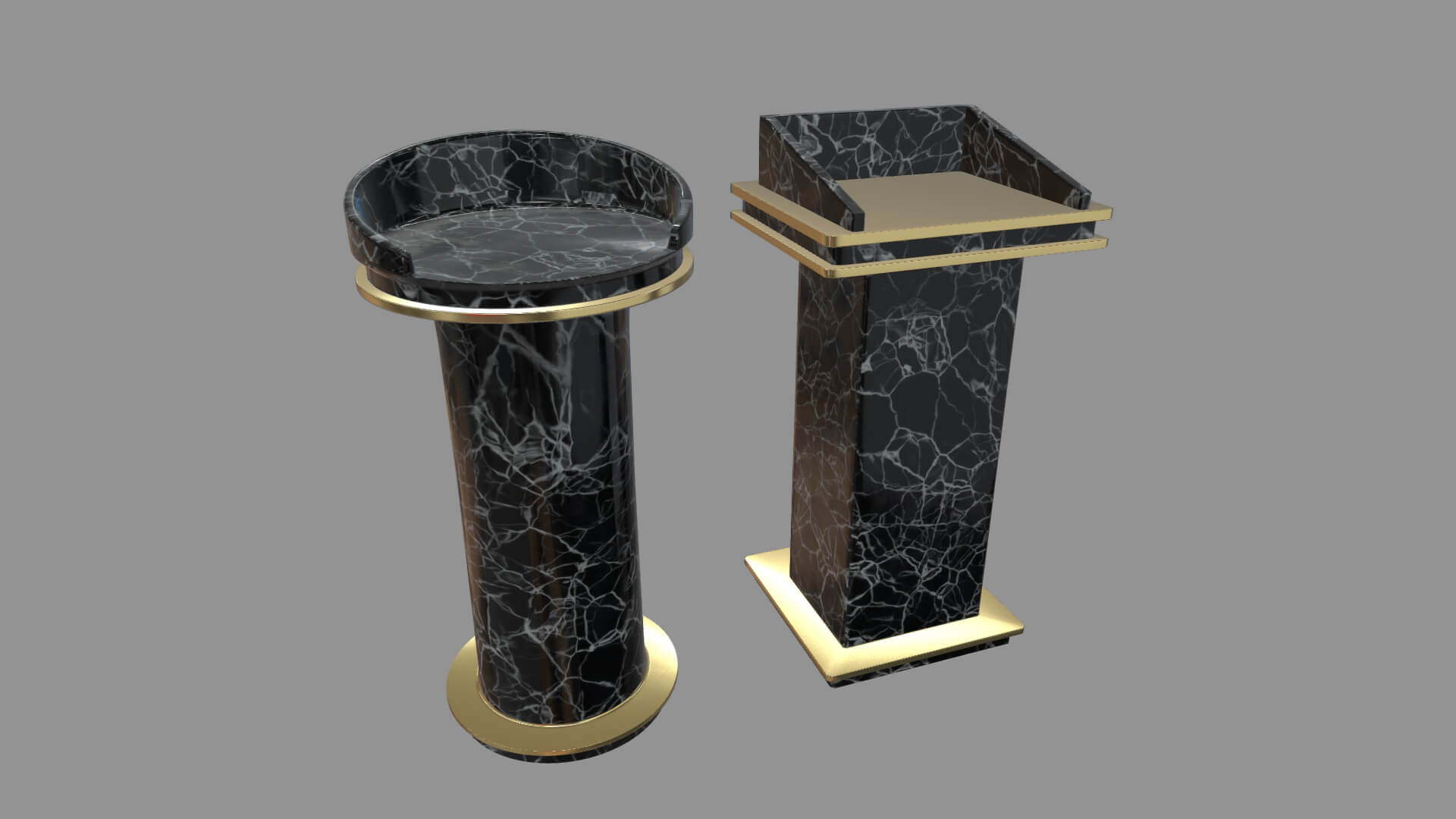 Modern Luxury Lectern Podium - 3D Model by ViperJr3D