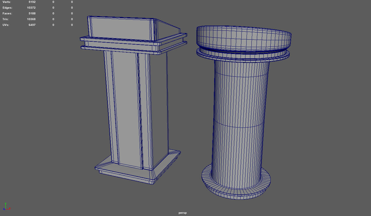 Modern Luxury Lectern Podium - 3D Model by ViperJr3D