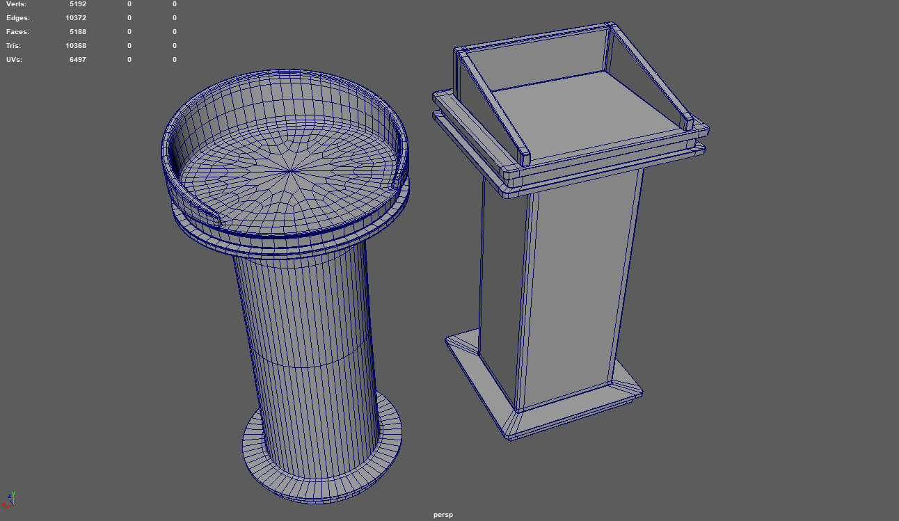 Modern Luxury Lectern Podium - 3D Model by ViperJr3D