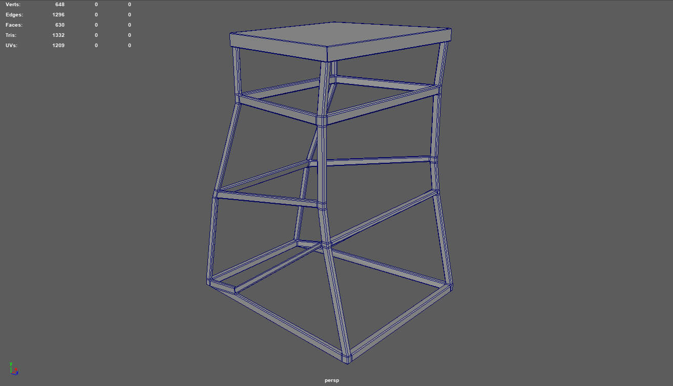 Modern Luxury Stool 01 - 3D Model by ViperJr3D