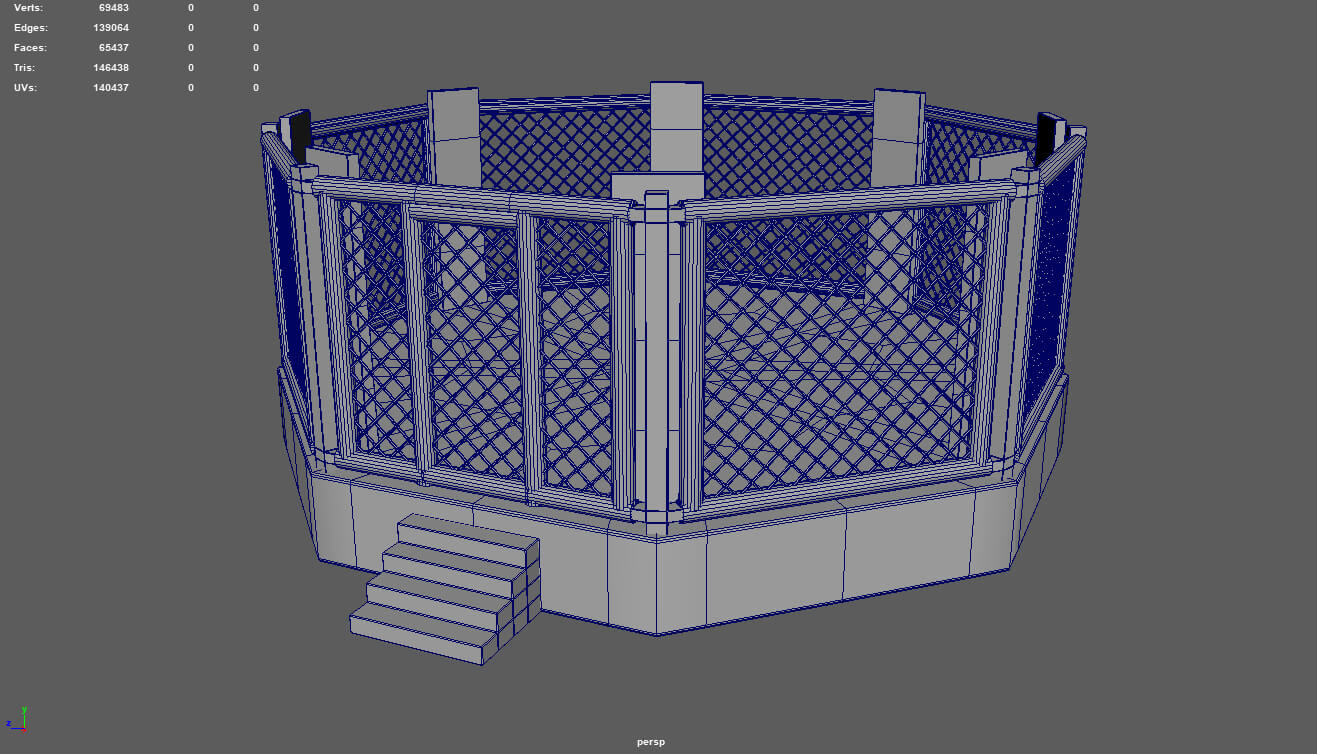 Octagon MMA Cage - 3D Model by ViperJr3D