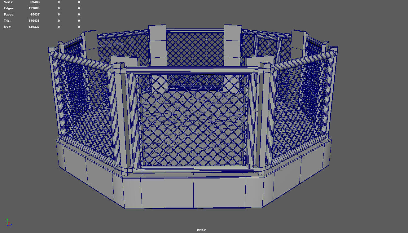 Octagon MMA Cage - 3D Model by ViperJr3D