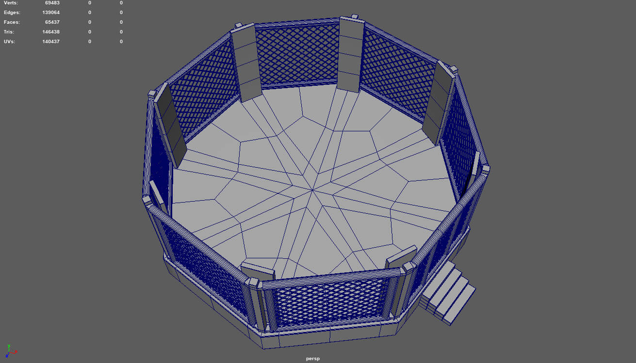 Octagon MMA Cage - 3D Model by ViperJr3D