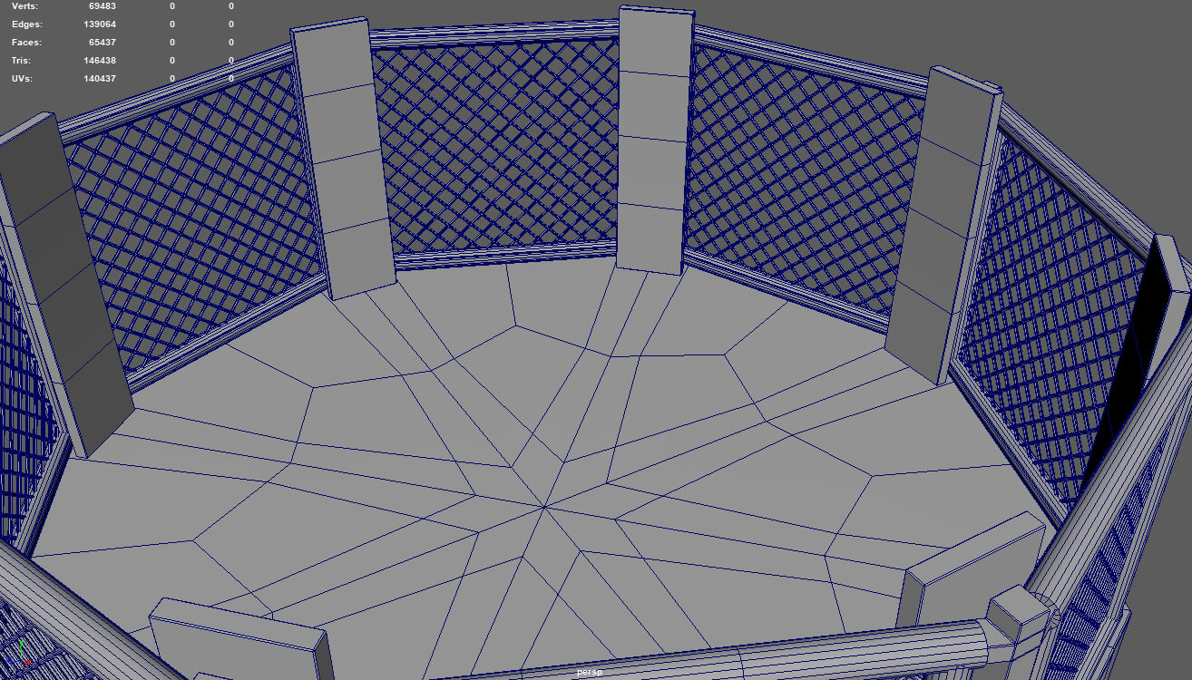 Octagon MMA Cage - 3D Model by ViperJr3D
