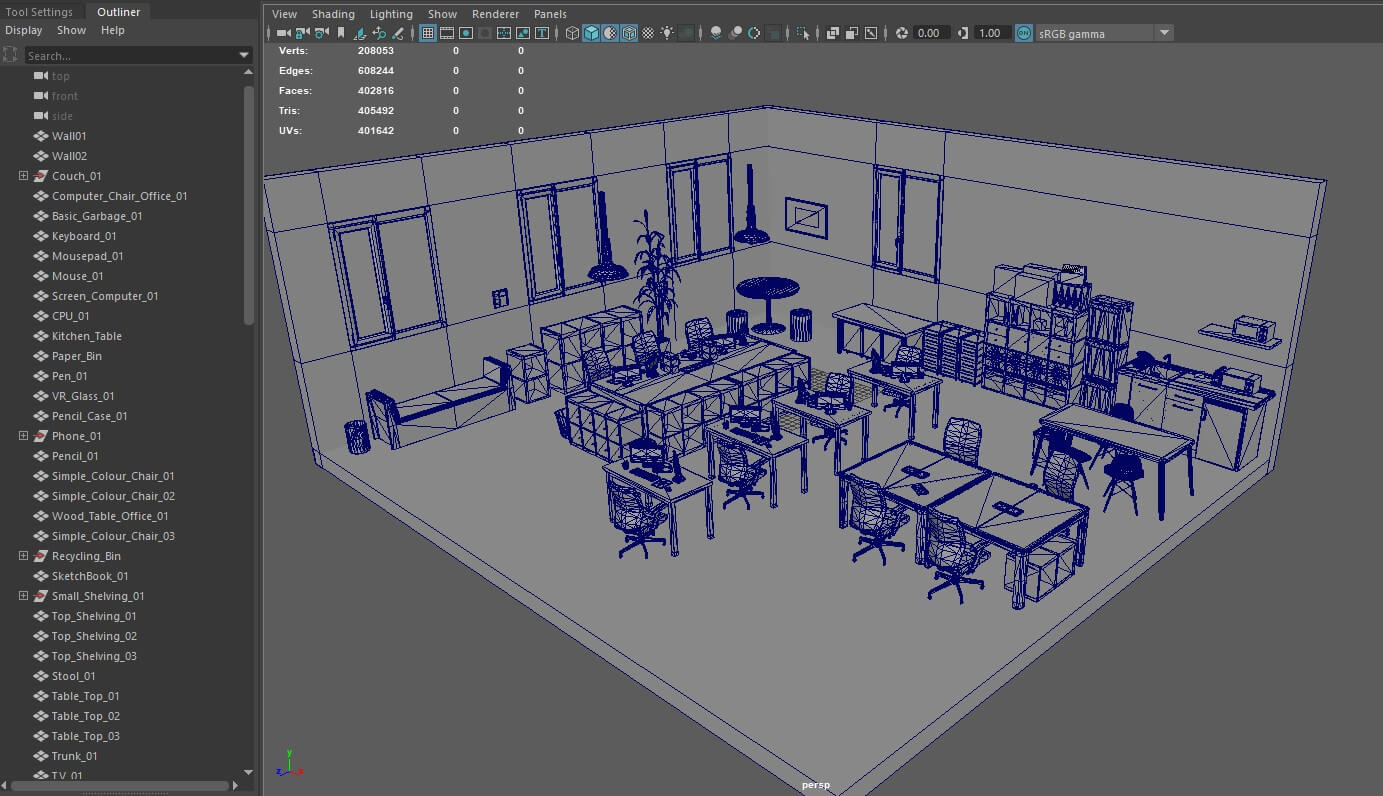 Office Modern Set - 3D Model by ViperJr3D