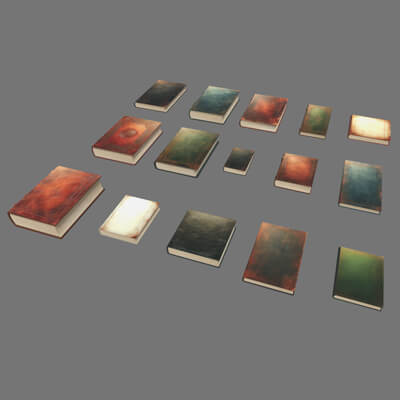 Old Books 01 - 3D Model by ViperJr3D