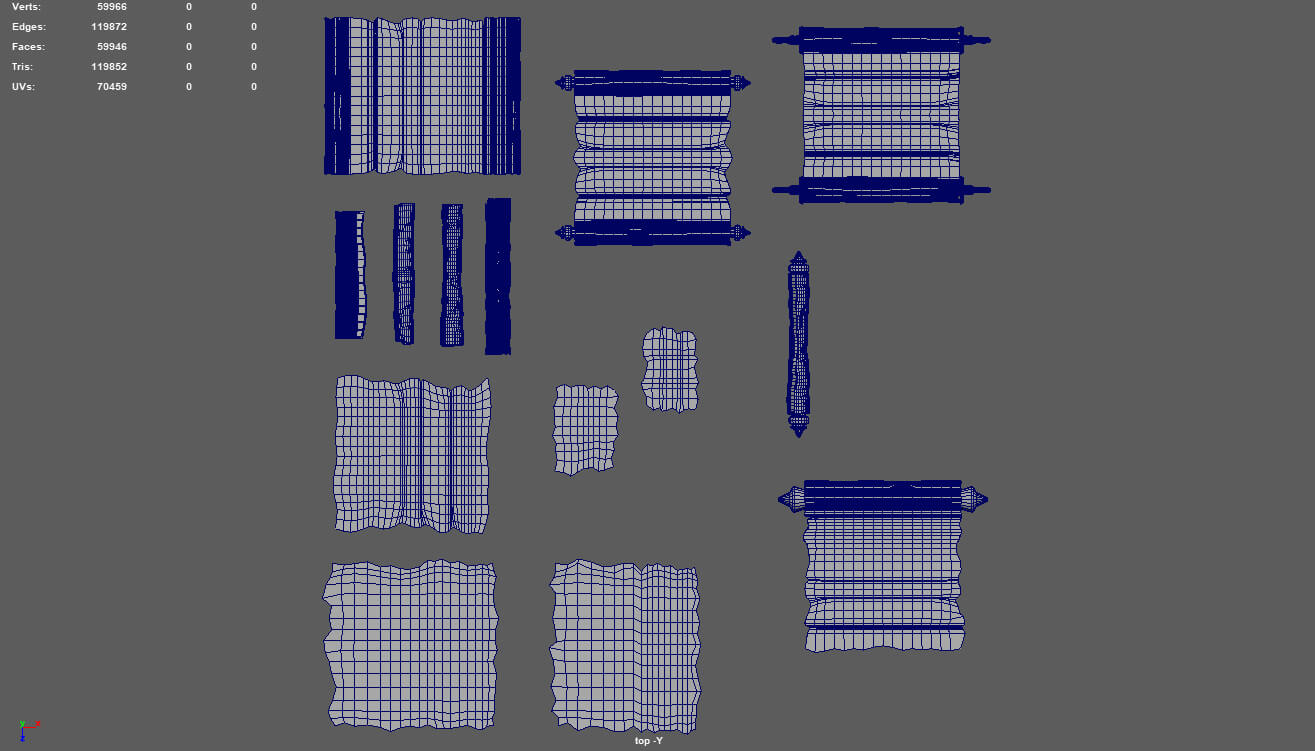 Old Papyrus Parchments - 3D Model by ViperJr3D