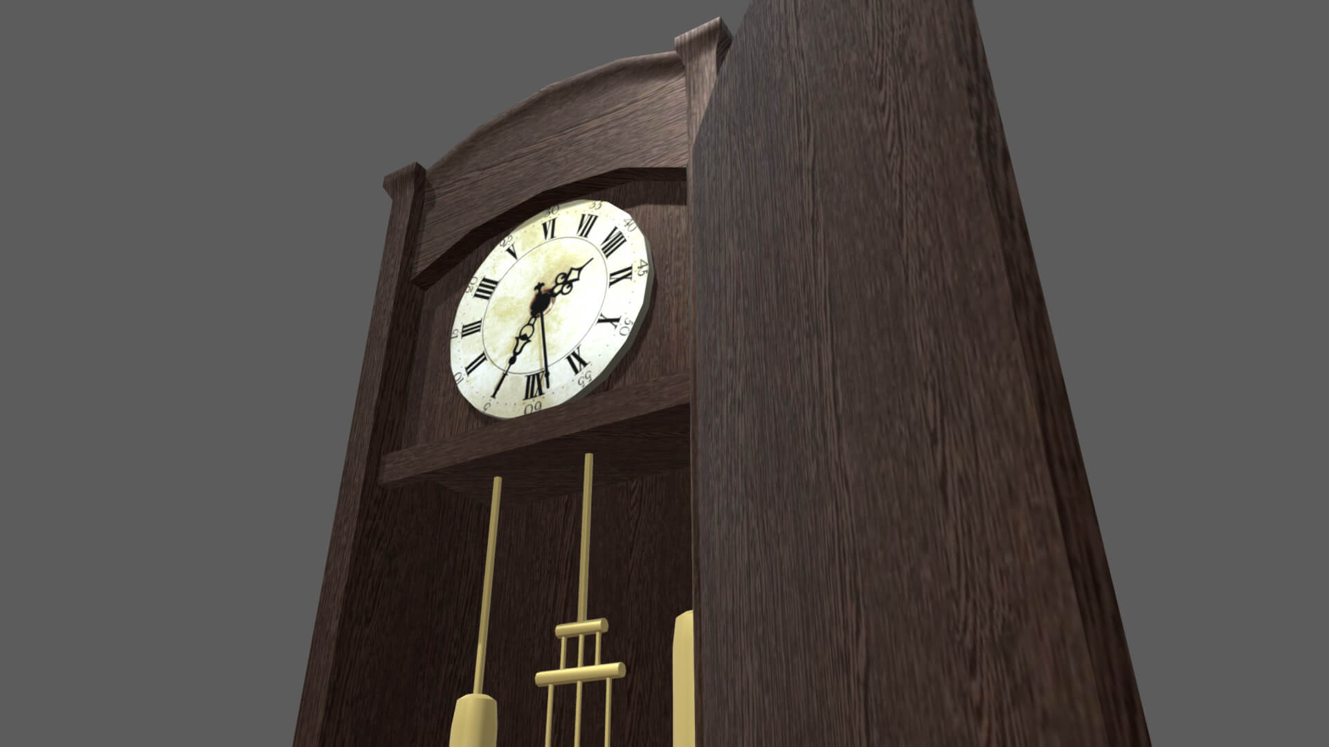 Old Vintage Big Floor Clock - 3D Model by ViperJr3D