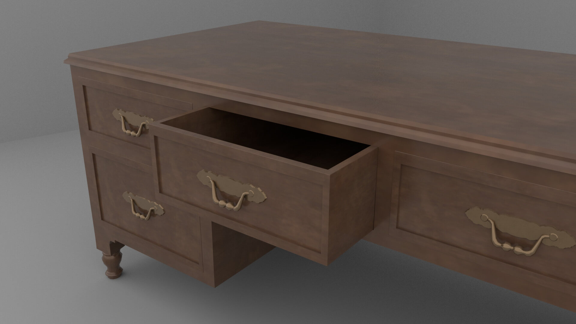 Old Vintage Desk - 3D Model by ViperJr3D