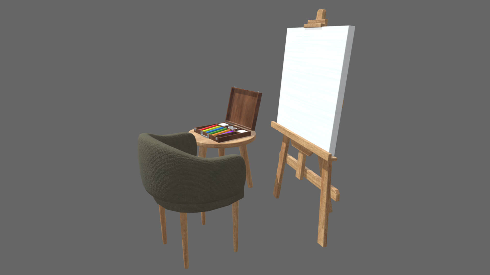 Painting Set Kit - 3D Model by ViperJr3D