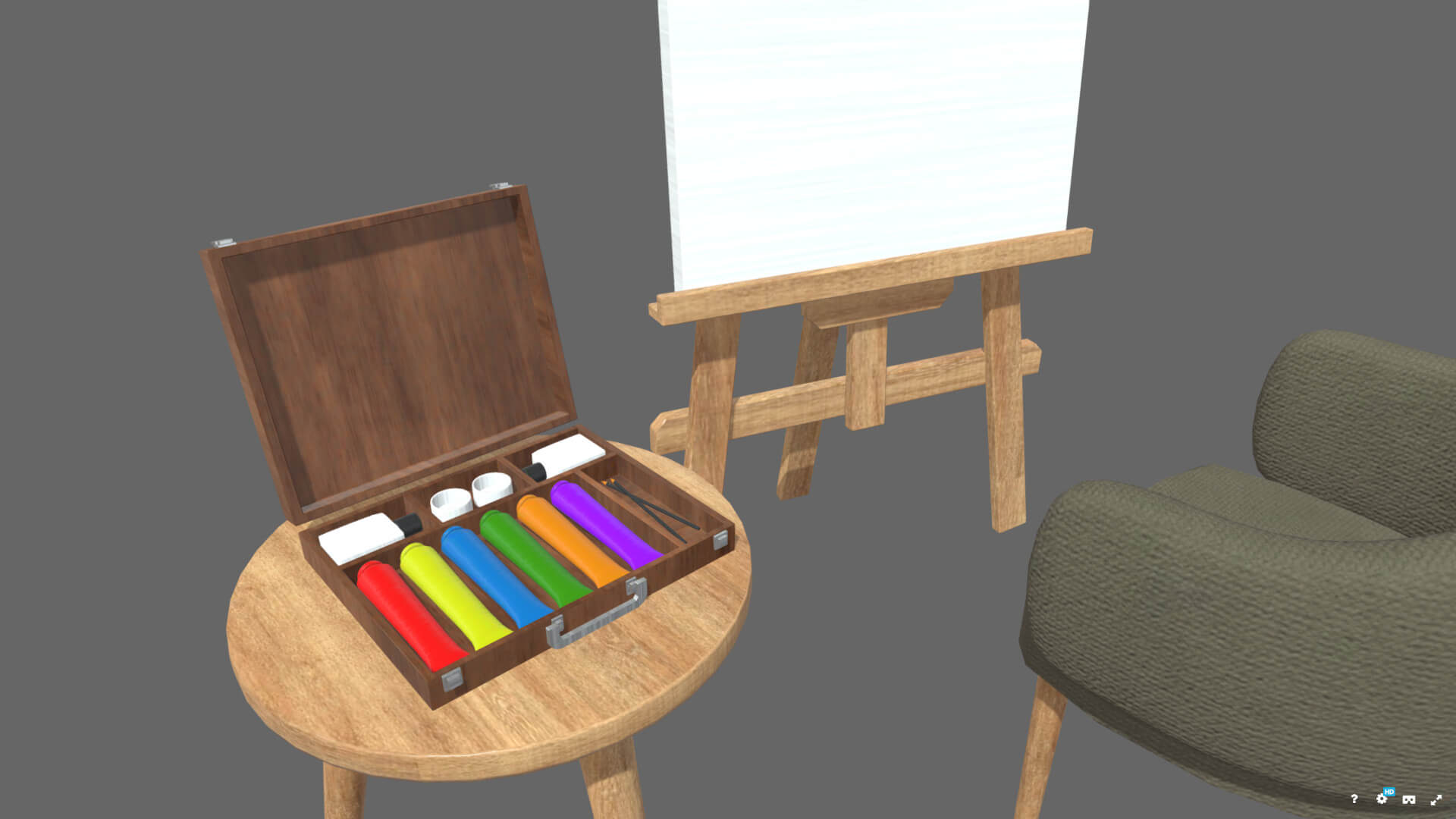 Painting Set Kit - 3D Model by ViperJr3D
