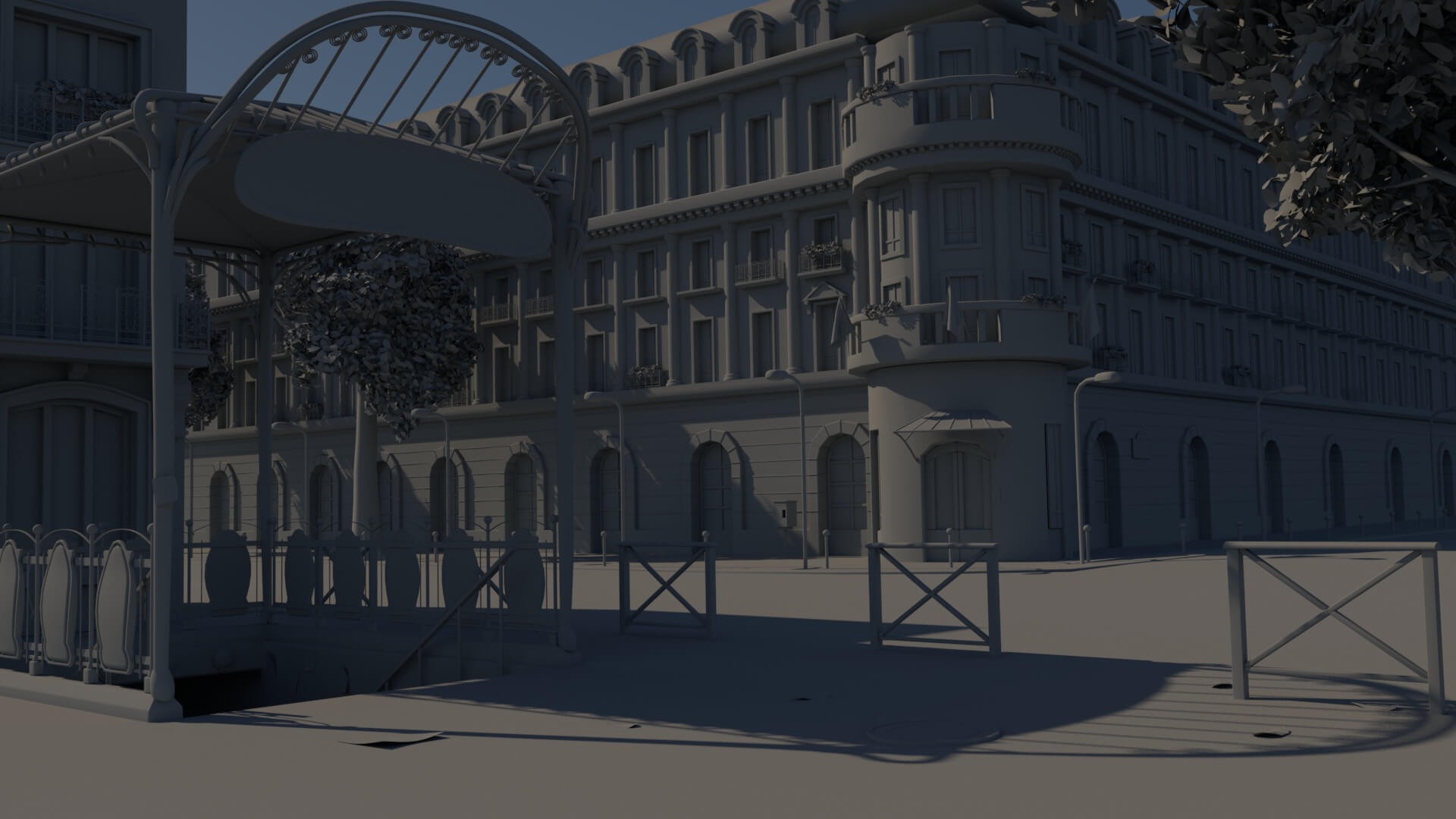 Paris Town Metro Station - 3D Model by ViperJr3D
