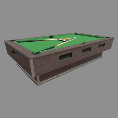 Vintage Pool Table - 3D Model by ViperJr3D