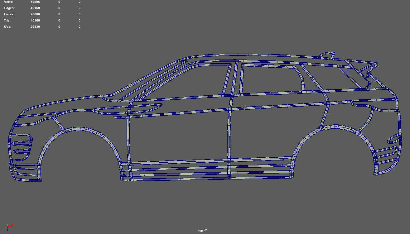 Range Rover Evoque Wall Silhouette - 3D Model by ViperJr3D