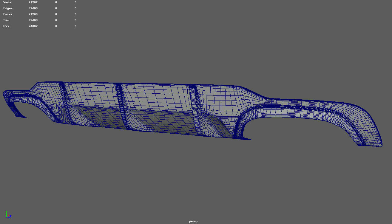 Rear Bumper 01 - 3D Model by ViperJr3D