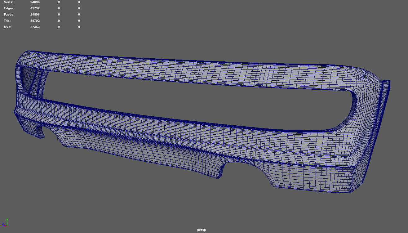 Rear Bumper Custom 01 - 3D Model by ViperJr3D