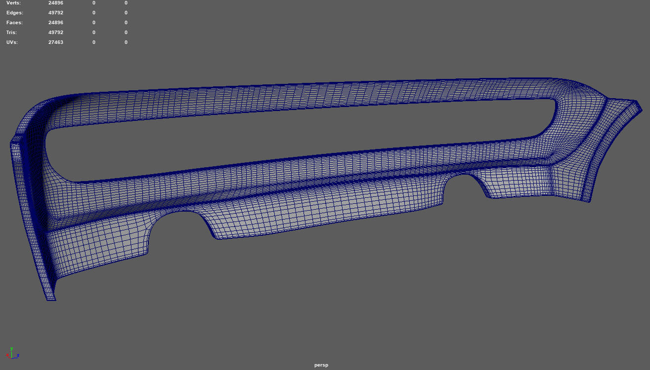 Rear Bumper Custom 01 - 3D Model by ViperJr3D