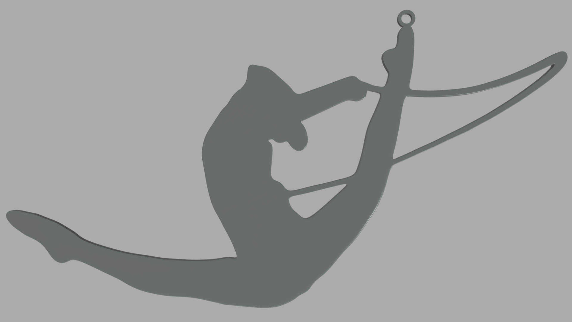 Rhythmic Gymnastics Key Ring Chain 01 - 3D Model by ViperJr3D