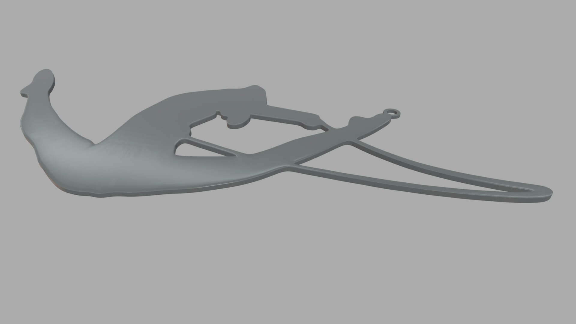 Rhythmic Gymnastics Key Ring Chain 01 - 3D Model by ViperJr3D