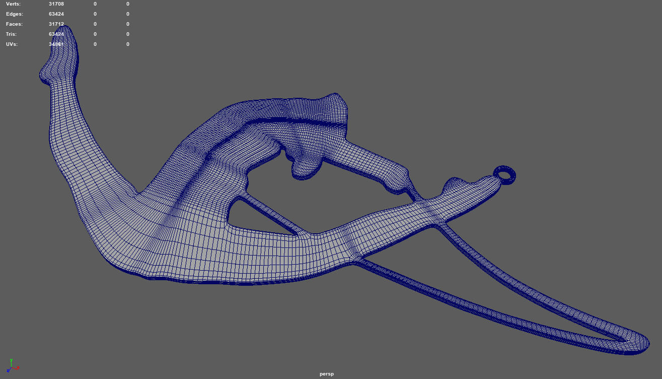 Rhythmic Gymnastics Key Ring Chain 01 - 3D Model by ViperJr3D