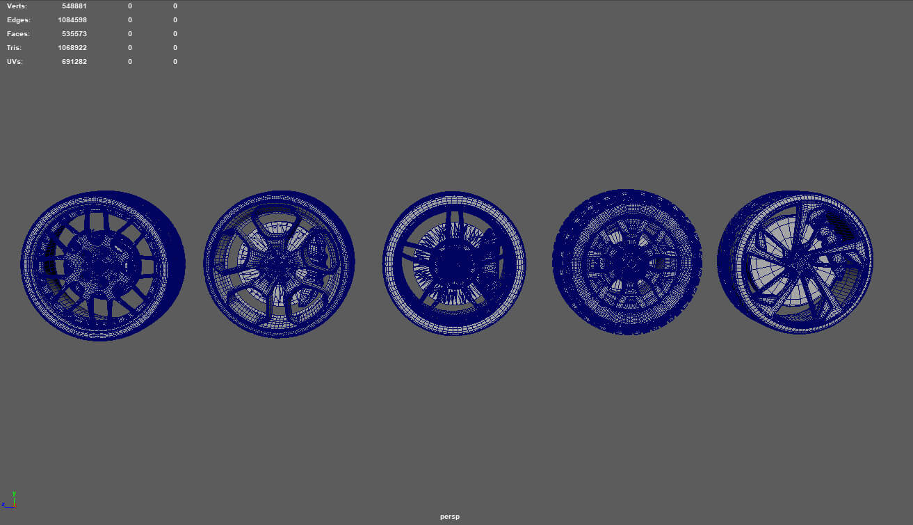 Rim Wheels Pack 01 - 3D Model by ViperJr3D