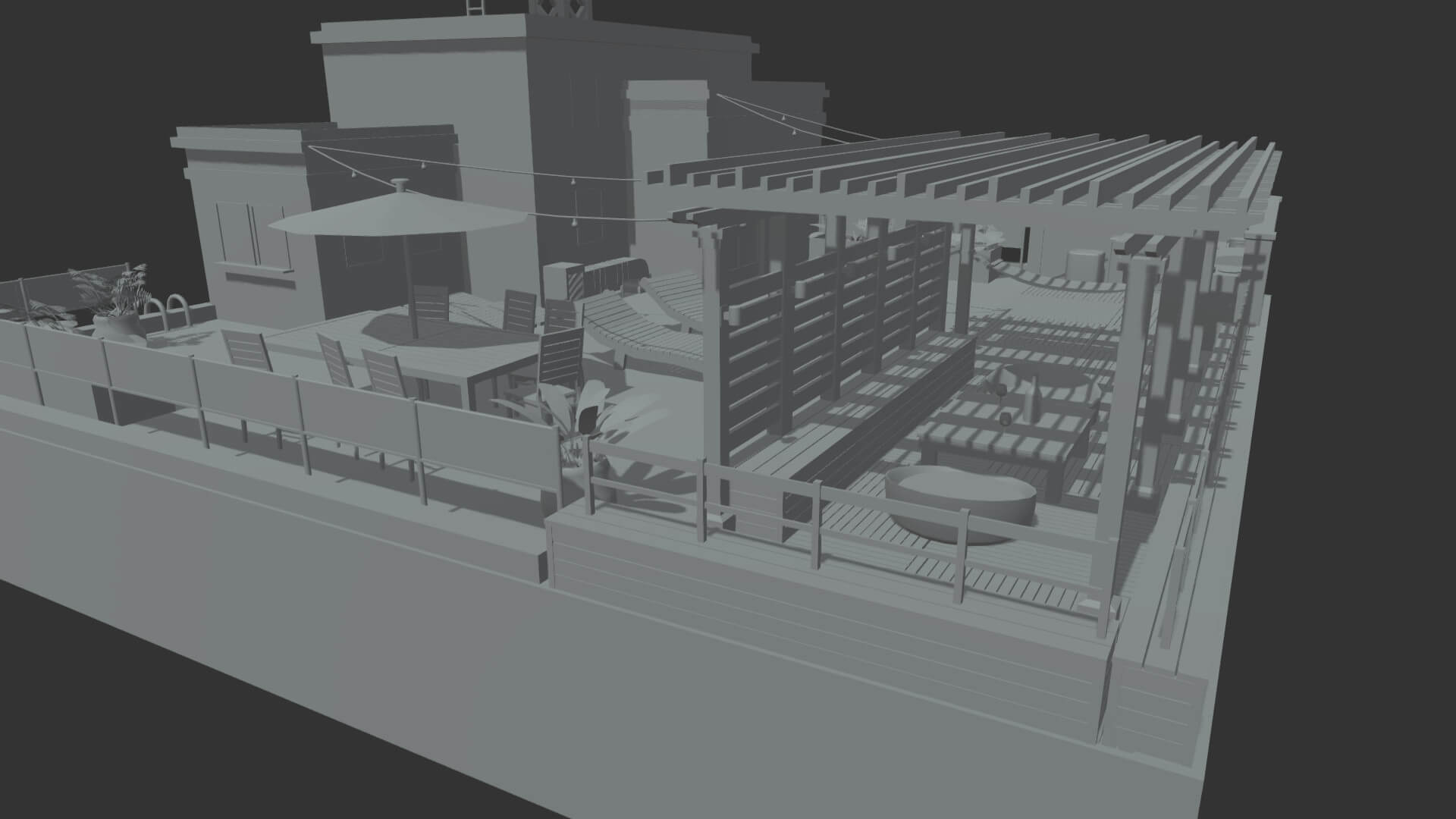 Roof Top Terrace - 3D Model by ViperJr3D