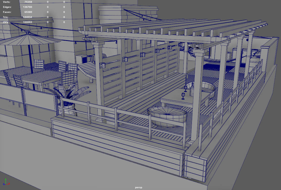 Roof Top Terrace - 3D Model by ViperJr3D